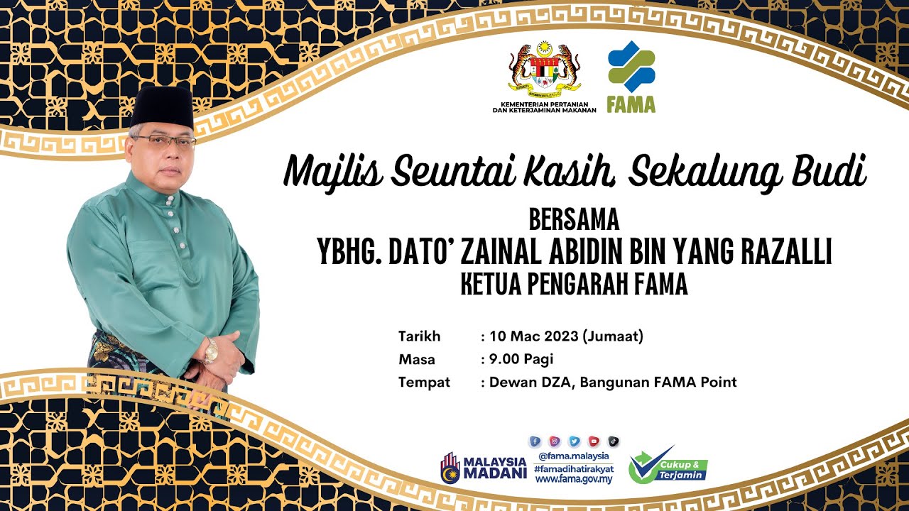 Majlis Seuntai Kasih Sekalung Budi bersama YBhg. Dato' Zainal Abidin ...